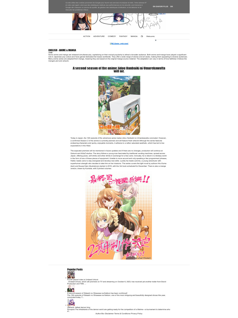 Jidou Hanbaiki Ni Umarekawatta | PDF | Anime | Entertainment