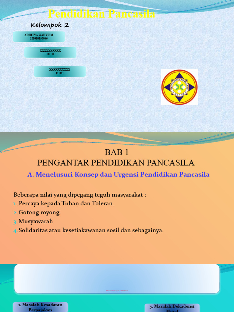 Konsep Urgensi Pendidikan Pancasila | PDF Konsep Urgensi Pendidikan Pancasila | PDF