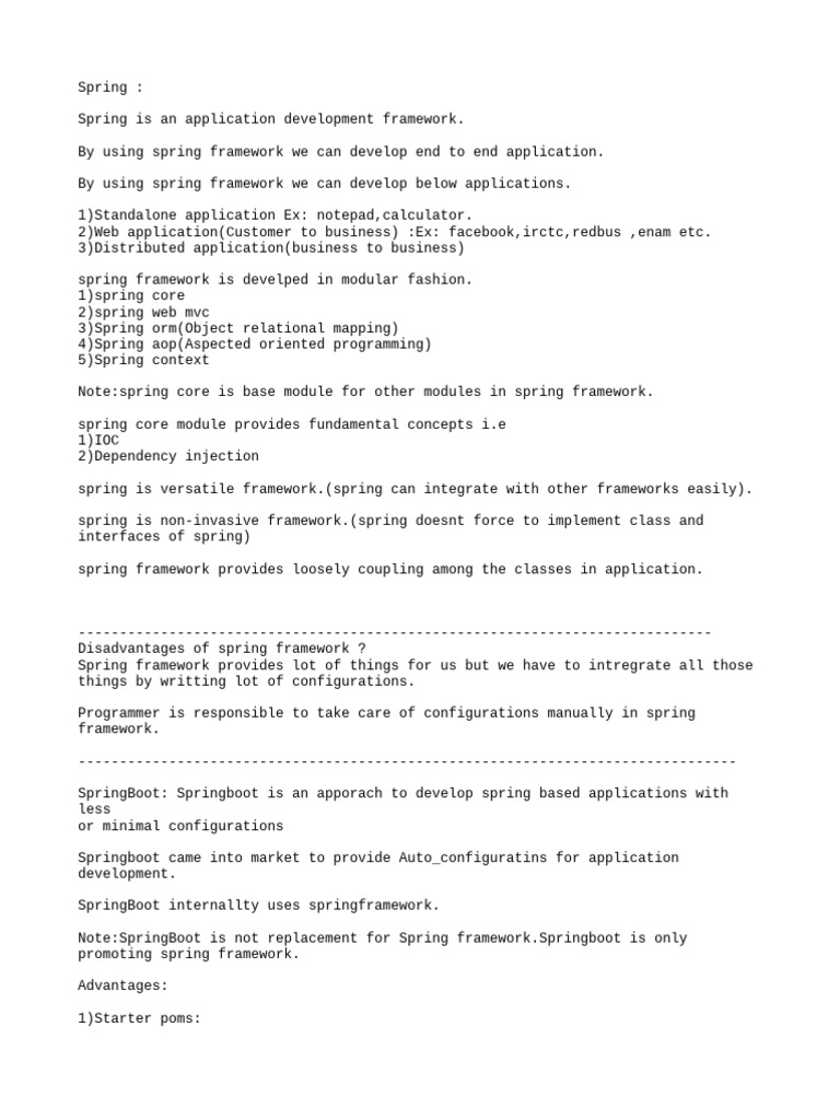 Spring Introduction | PDF | Spring Framework | Software Spring Introduction | PDF | Spring Framework | Software