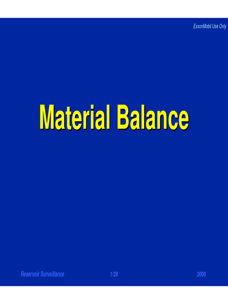 13.1 Material Balance | PDF | Petroleum Reservoir | Porosity