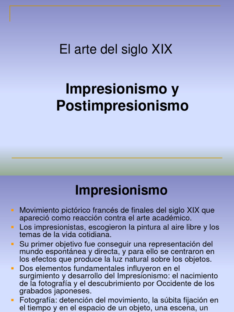 14 Impresionismo y Postimpresionismo | PDF | Impresionismo | Color
