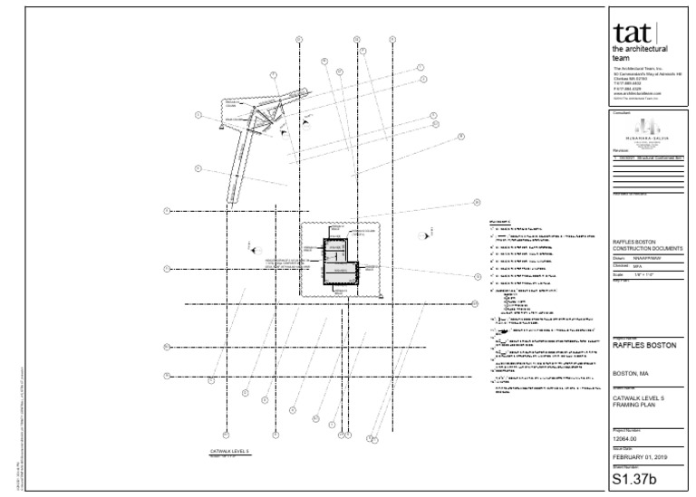 S1.37b CATWALK LEVEL 5 FRAMING PLAN Rev.1 | PDF | Beam (Structure) | Structural Engineering