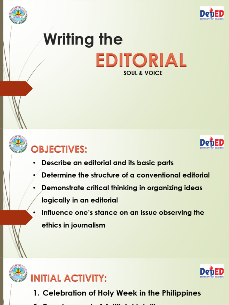 F CJ Training On Editorial Writing in English | PDF