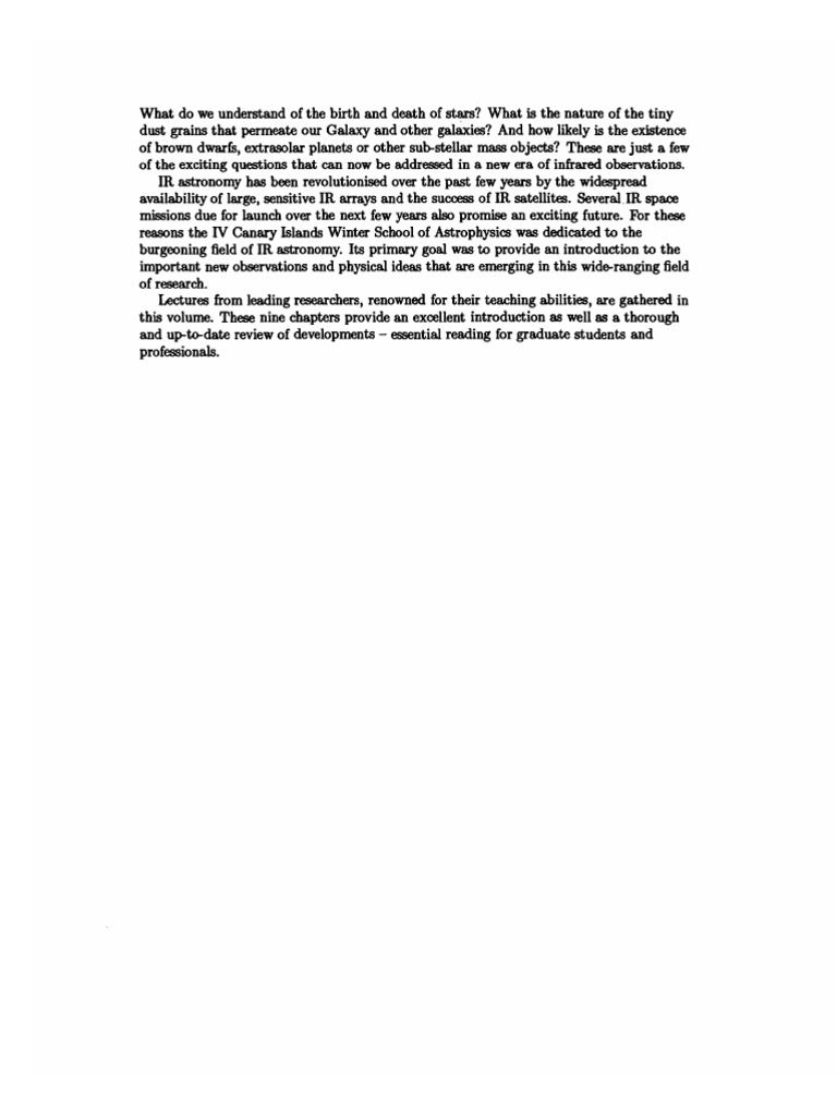 Advances in Infrared Astronomy | PDF