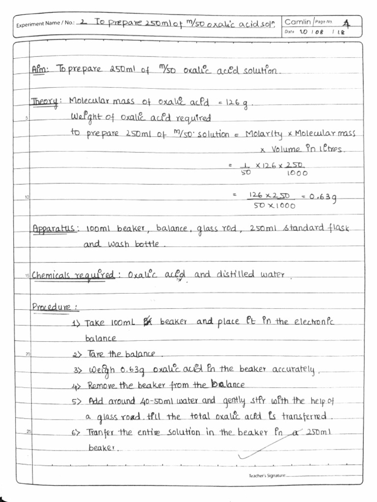 Chemical Experiment Documentation | PDF