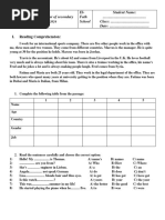 Sophies Daily Routine Reading Comprehension Exercises - 21729 | PDF ...