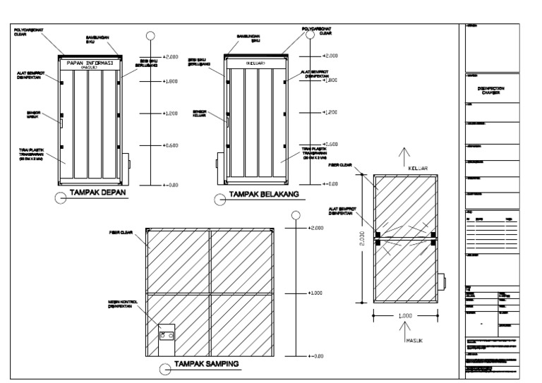 Disinfection Chamber Drawing | PDF