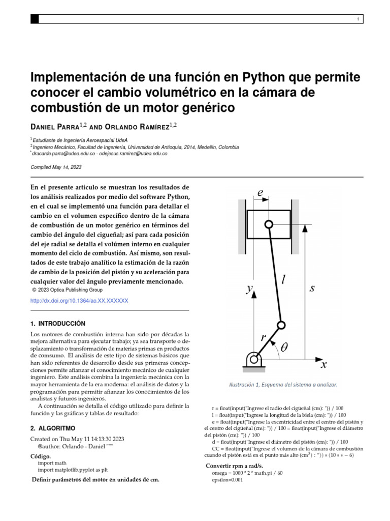 Implementaci N de Una Funci N en Python Que Permite Conocer El Cambio Volum Trico en La C Mara ...