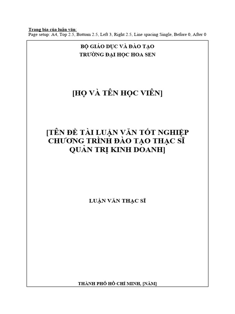 Mau 07. Mau Luan Van Tot Nghiep | PDF