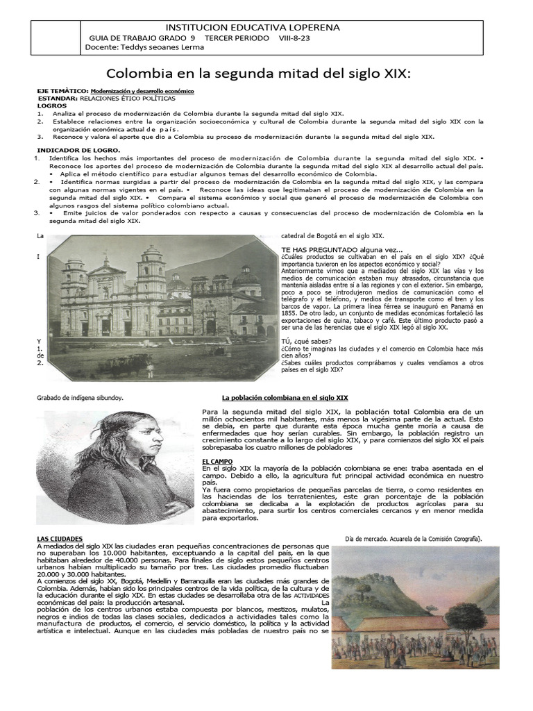 Guia Colombia A Finales Del Siglo Xix y XX | PDF