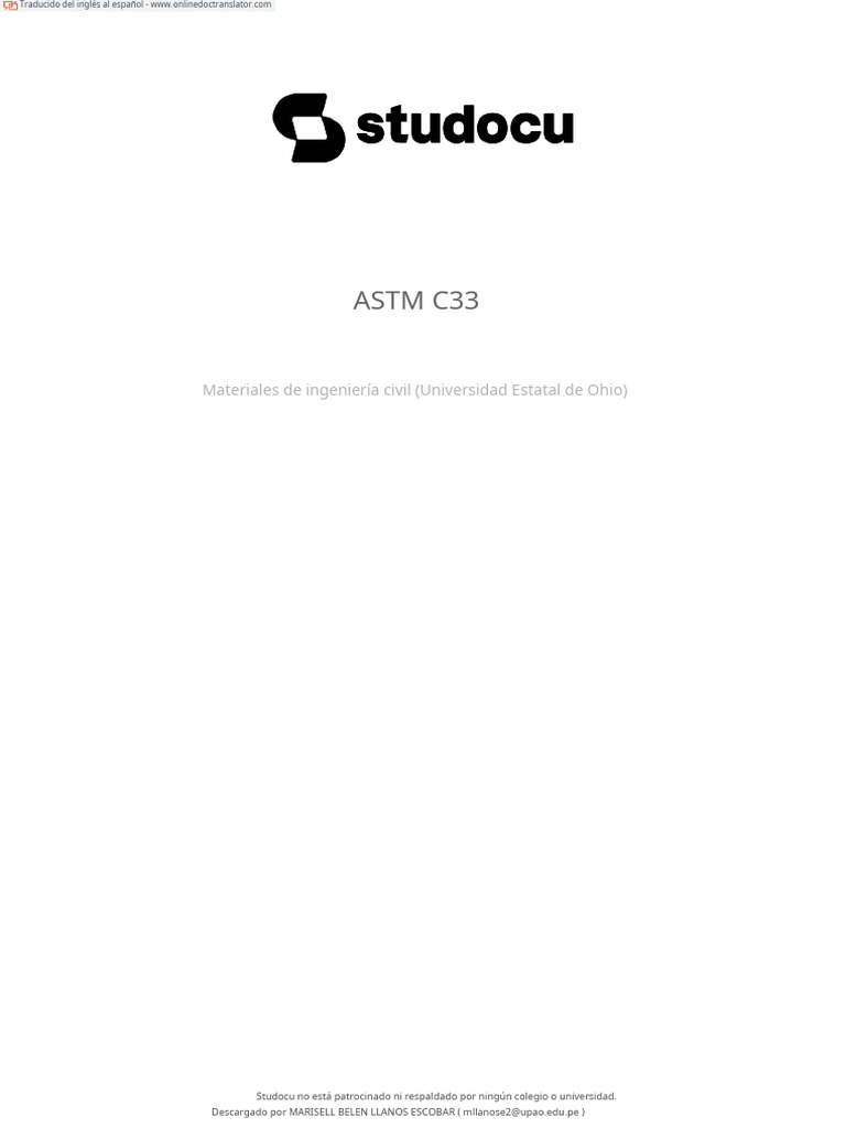 Astm-C33 en Es | PDF | Hormigón | Minerales