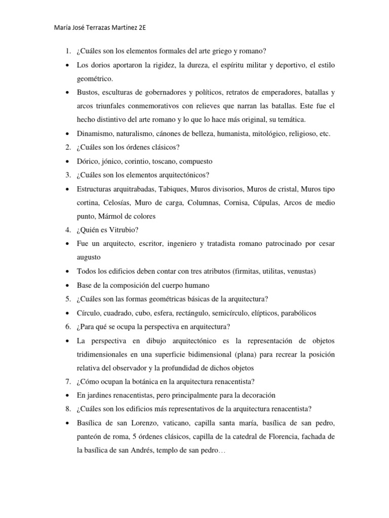 Cuáles Son Los Elementos Formales Del Arte Griego y Romano | PDF