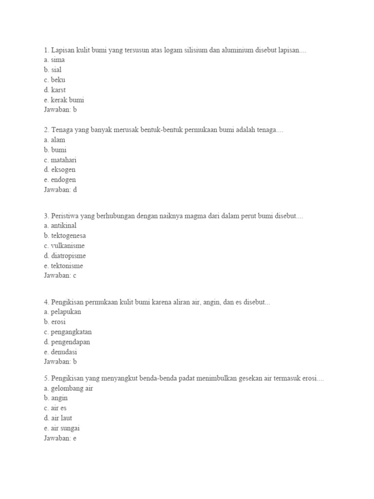 Erosi dan Proses Pengikisan Bumi | PDF | Sains & Matematika