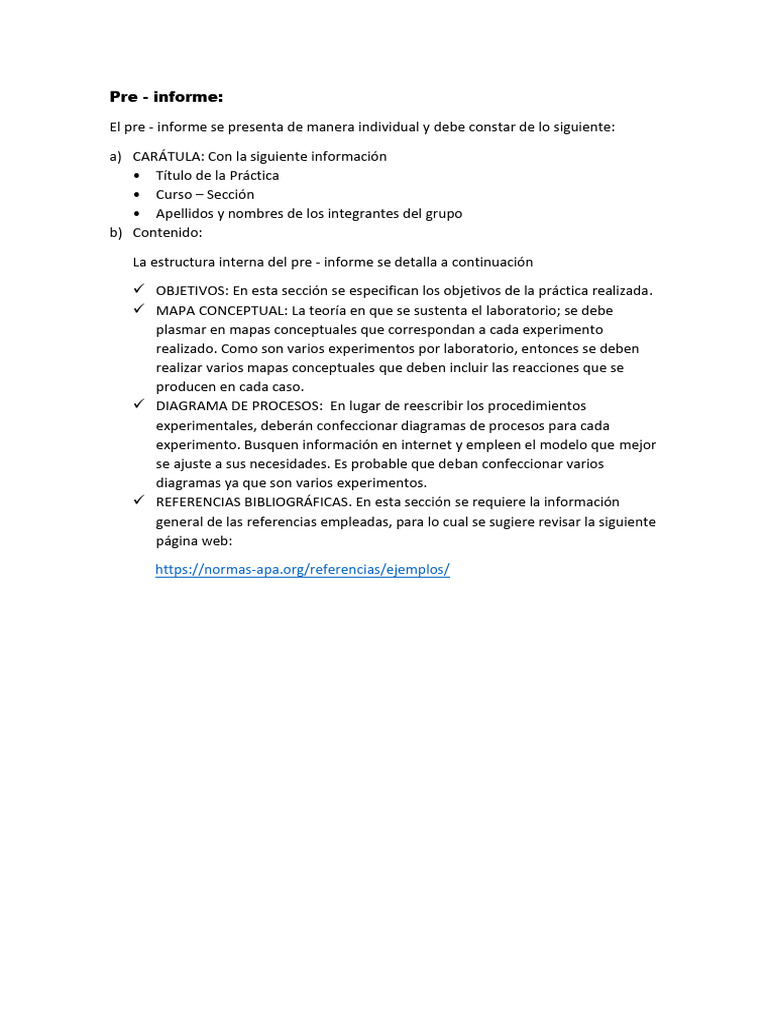 Esquema Del Pre - Informe | PDF