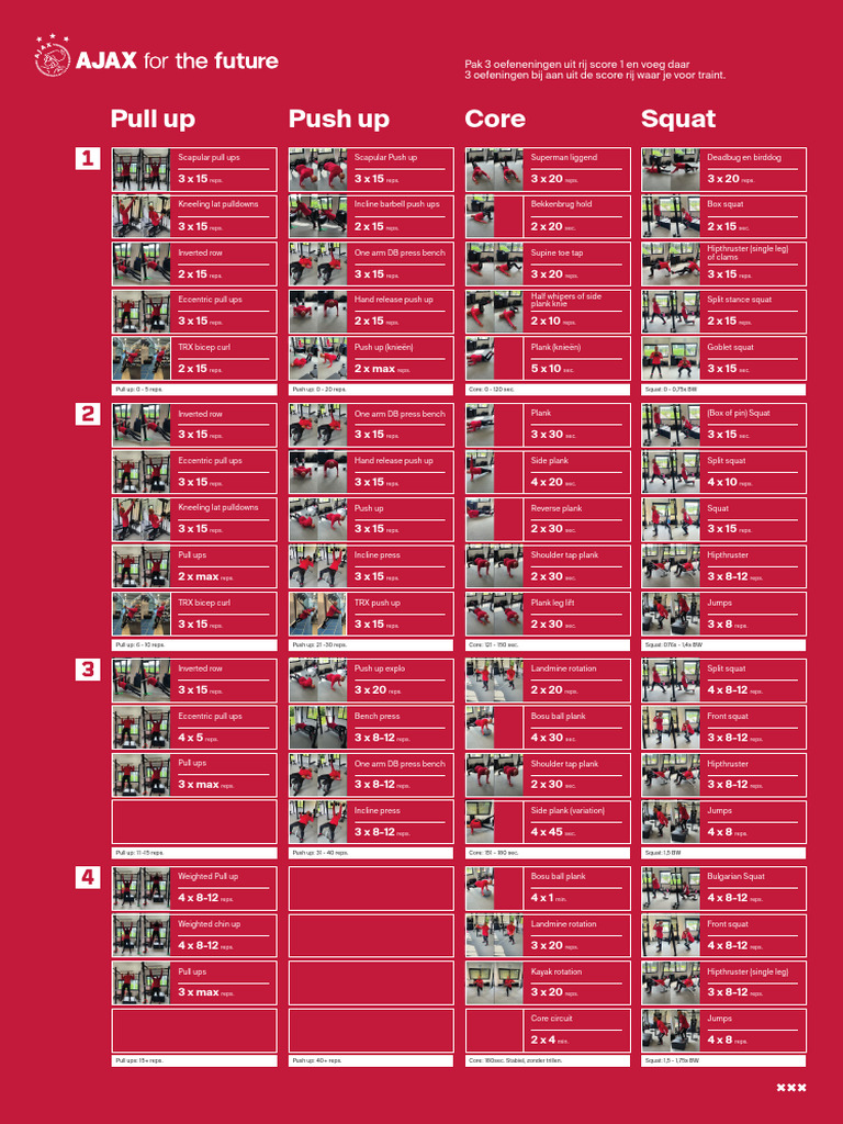 Ajax Trainingskaart Gym Jeugd A1 V2 | PDF