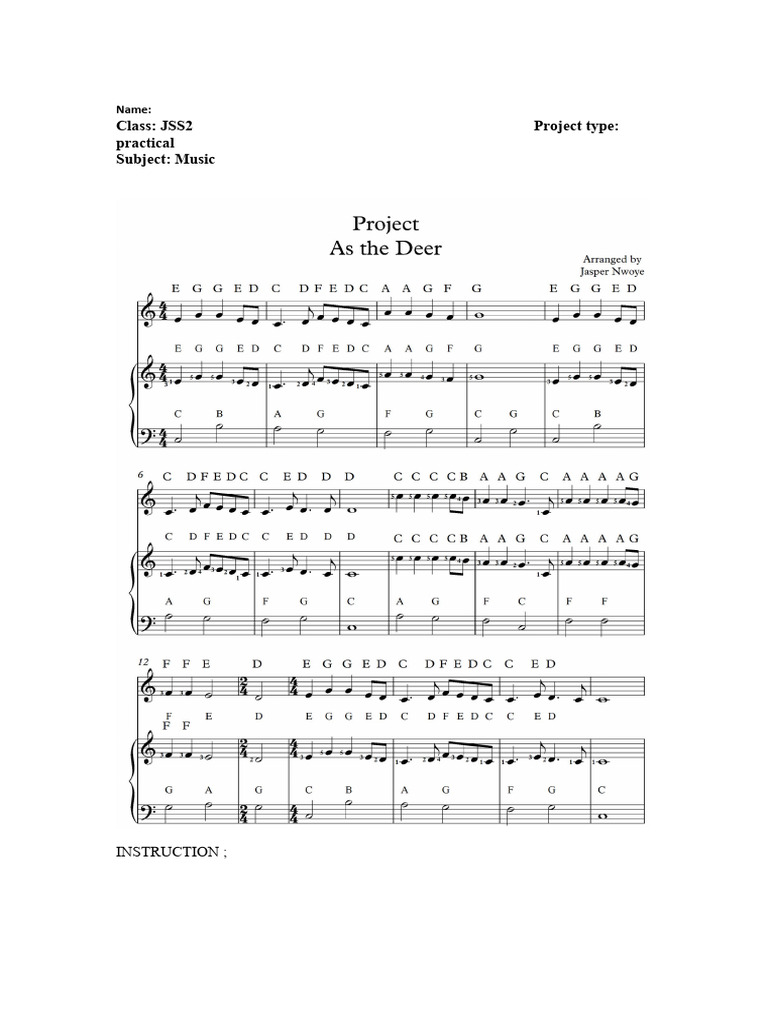 jss2 Holiday Project | PDF