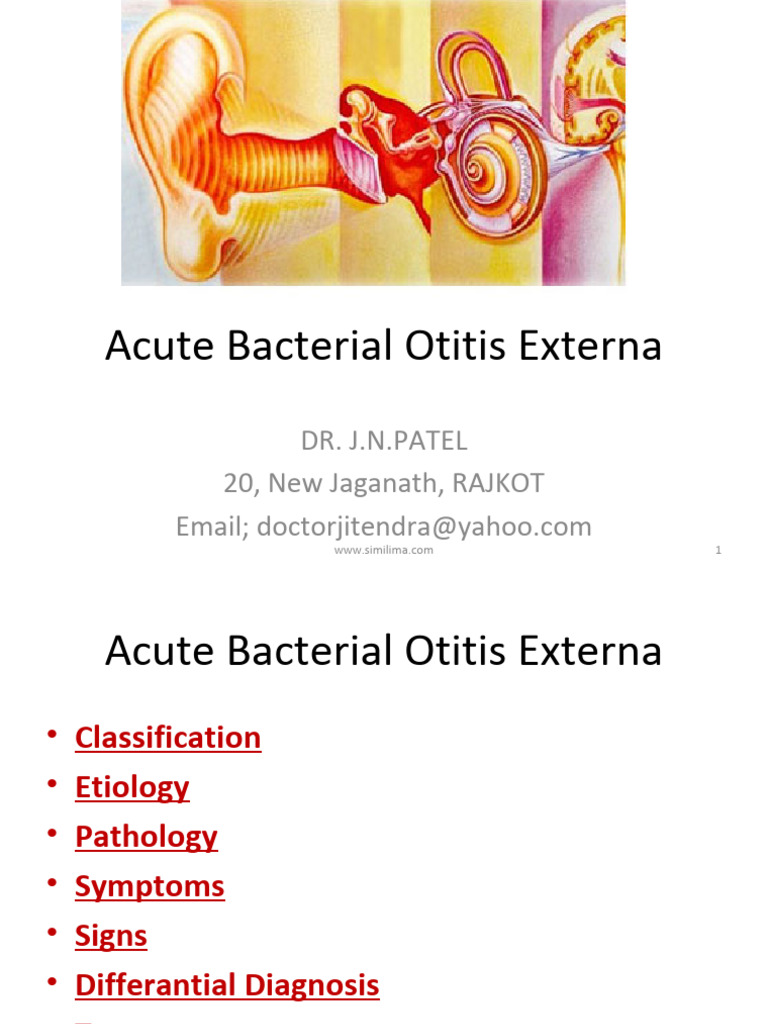 Acute Bacterial Otitis Externa Guide | PDF | Self-Improvement | Science ...