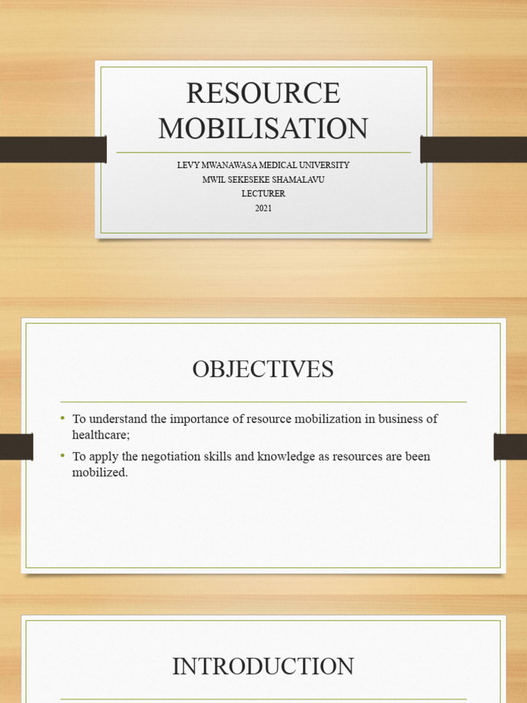 Resource Mobilisation | Download Free PDF | Sustainability | Resource