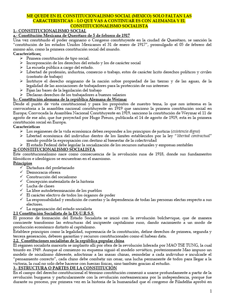 Teoría Constituciona - Resumen Marco | PDF | Constitución | Judicaturas