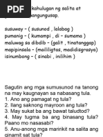 Grade 5 - Filipino Reading Comprehension Materials | PDF