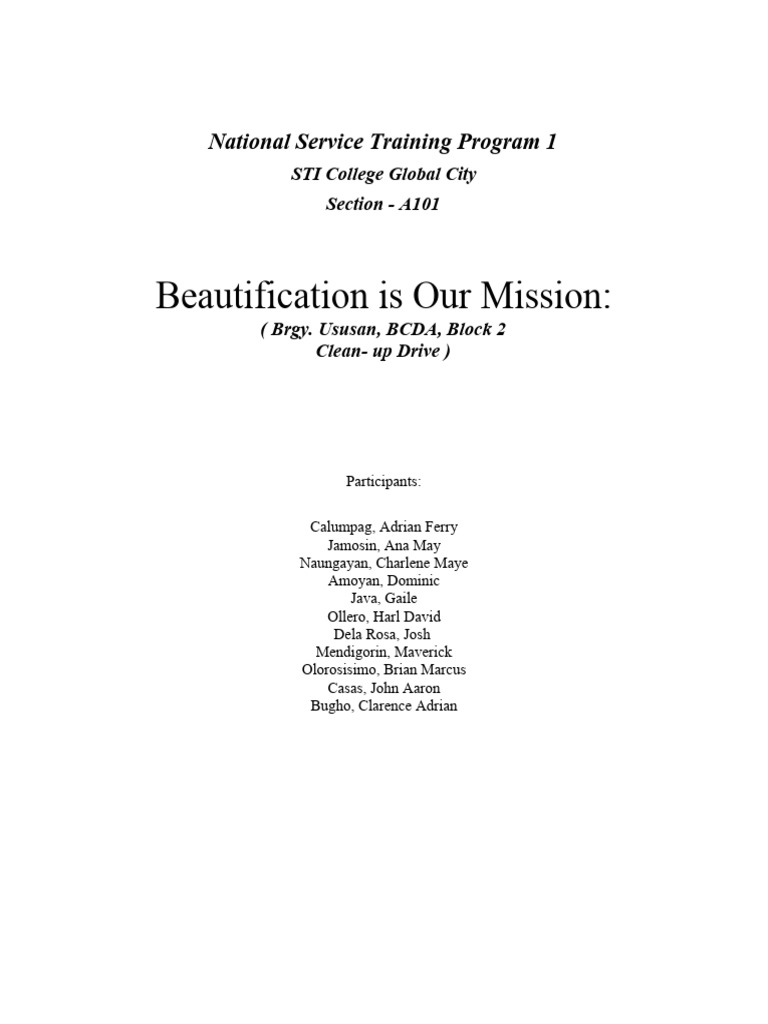 National Service Training Program 1 | PDF