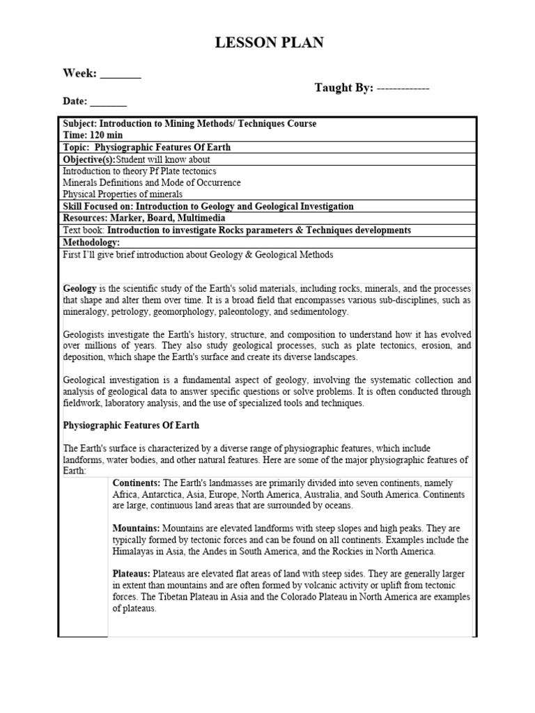 3a .Physiographic Features of Earth | PDF