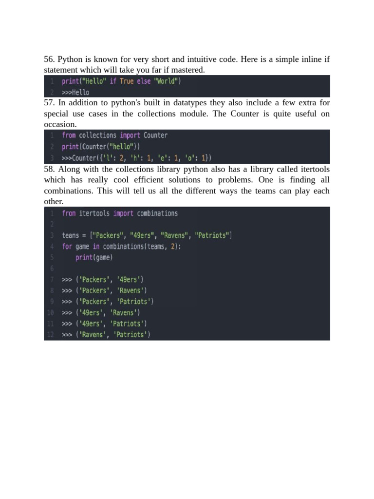100 Skills To Better Python - Aditya Prasanna 50 | PDF