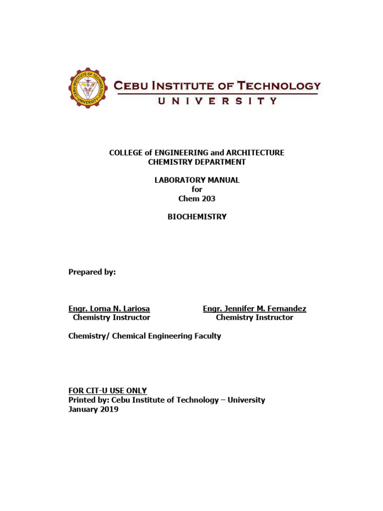 Biochem-Lab-Manual Cut | PDF