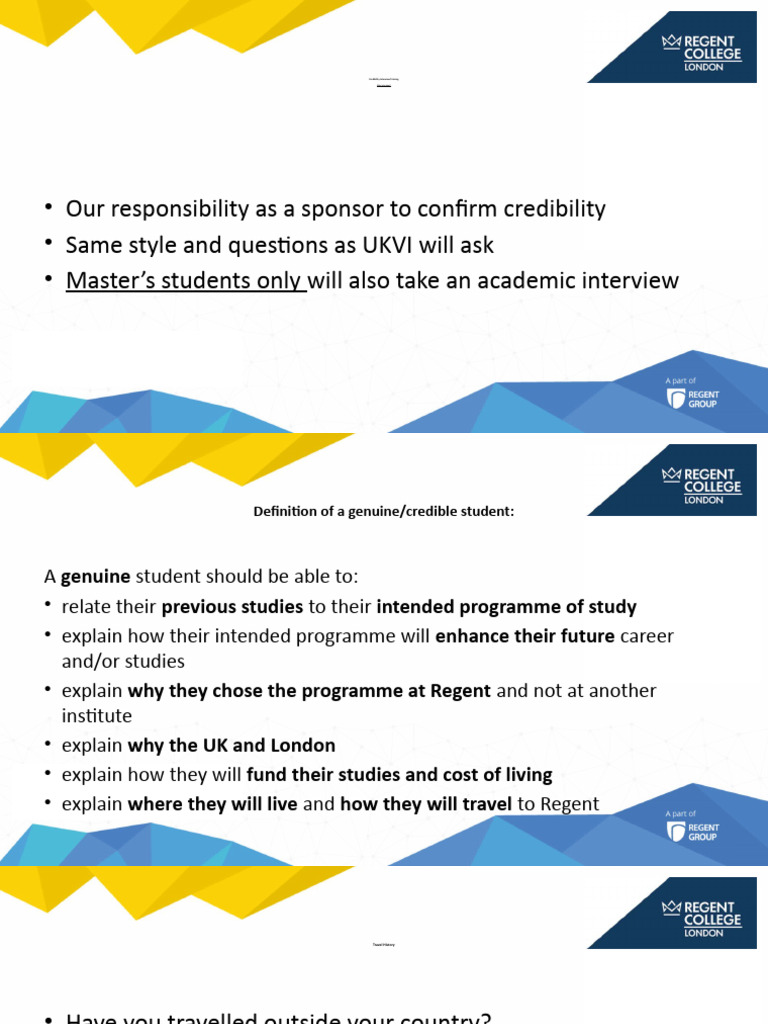 Credibility Interview Training | PDF | Cost Of Living | London