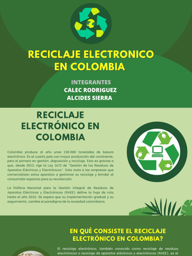 Beneficios del Reciclaje Electrónico en Colombia | PDF | Reciclaje ...