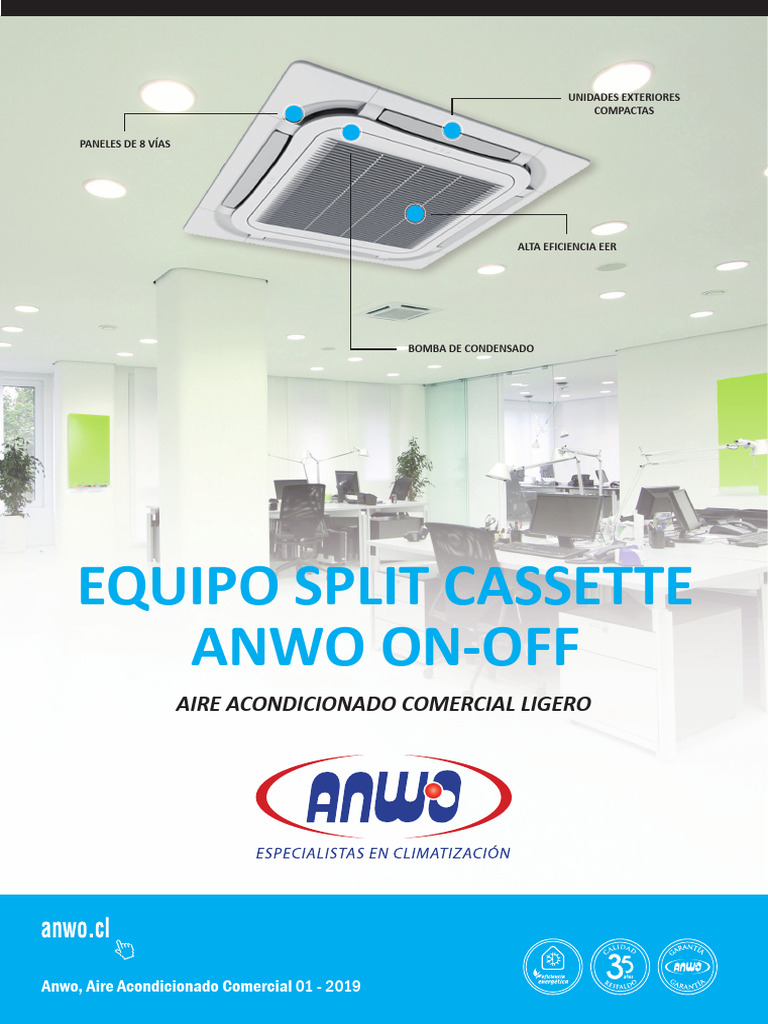 Ficha Tecnica Split Cassette Anwo Convencional 230908 123849 | PDF | Ingenieria Eléctrica | Diseño