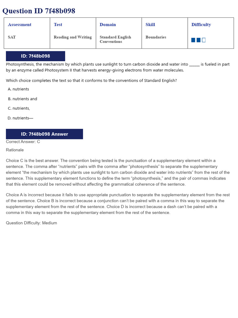 SAT Standard English Conventions Practice | PDF | Elisa | Comma