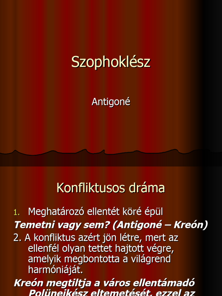 Szophoklész Antigoné-1 | PDF