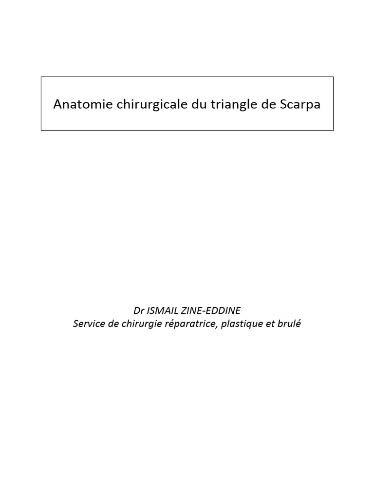 Anatomie Chir Du Triangle de Scarpa | PDF