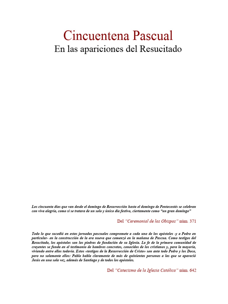 Ritual de La Cincuentena Pascual | PDF
