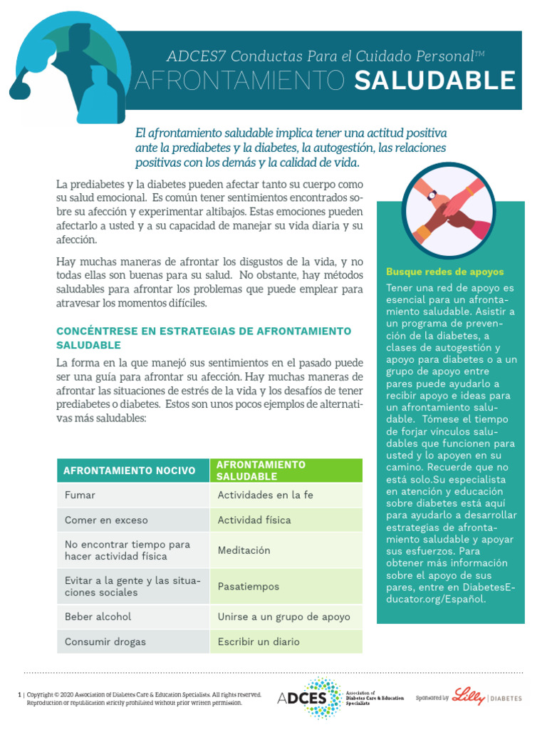 Aade7 Healthy Coping Spanish Version | PDF | Las emociones | Conceptos ...