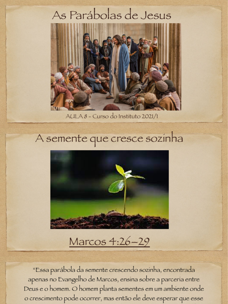 Parábolas de Crescimento Espiritual | PDF | Pecado | Jesus