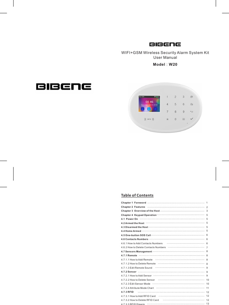 Kerui W20 Alarme | PDF | Security Alarm | Computer Keyboard