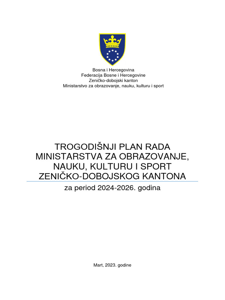 Trogodišnji Plan Rada MONKS 2024-2026 | PDF