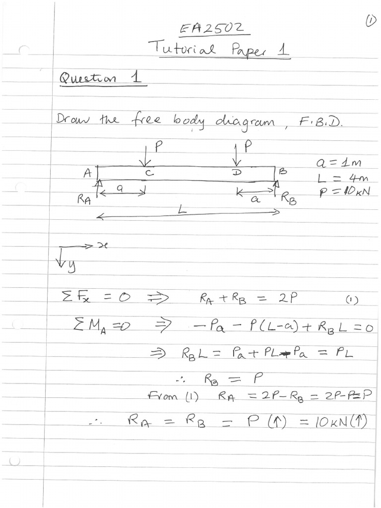 EA2502 Tutorial Paper 1 - Suggested Solution | PDF