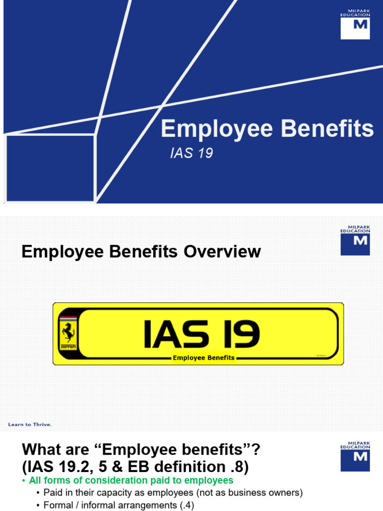 1 - IAS 19 Slides | PDF | Employment | Defined Benefit Pension Plan