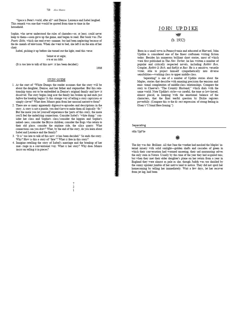 John Updike Separating | PDF