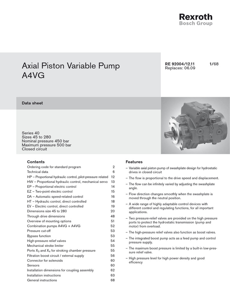Hydraulic Pump Data Sheet | PDF | Pump | Viscosity