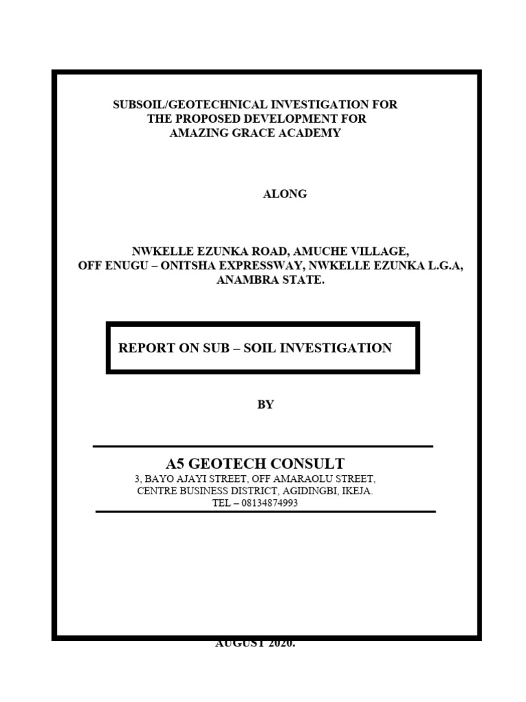 Geotechnical Investigation Report For The Proposed Dev-3 | PDF | Deep Foundation | Foundation ...