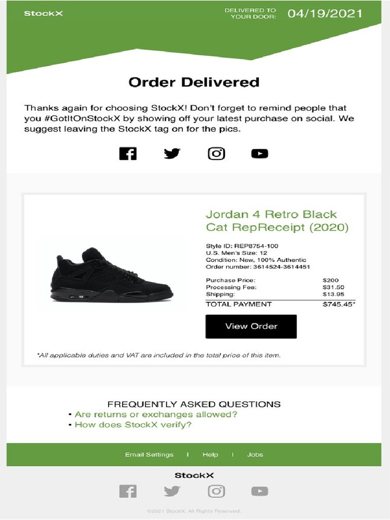 Stockx Email | PDF