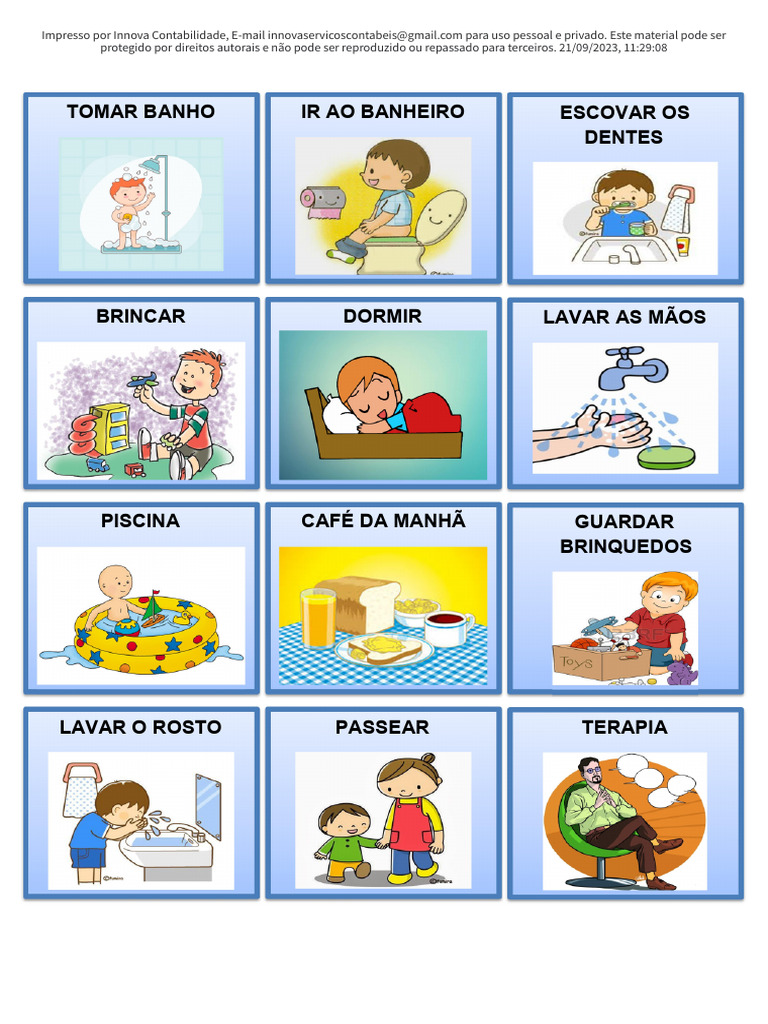 Rotina Diária Infantil para Meninas | PDF