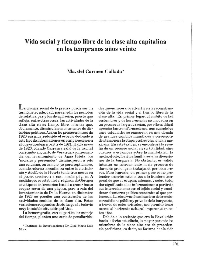 COLLADO 1992 Vida Social Mex. 1920 | PDF | Moda | México