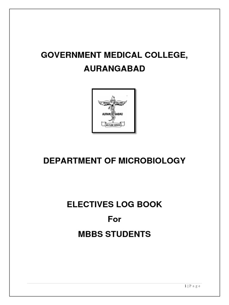 Electives Log Book | PDF
