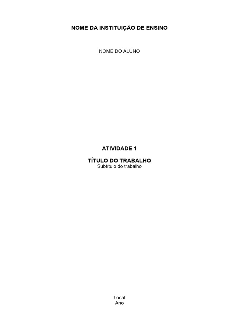 Modelo Atividade1 | PDF