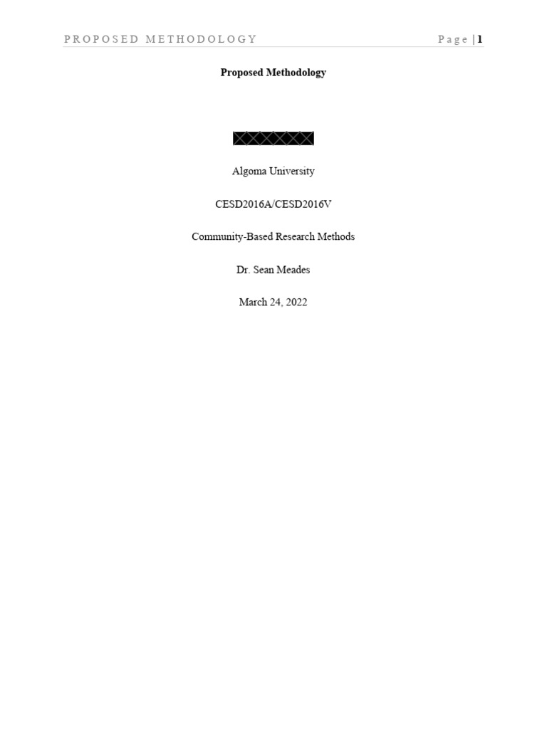 CESD2016 Proposed Methodology - Sample | PDF